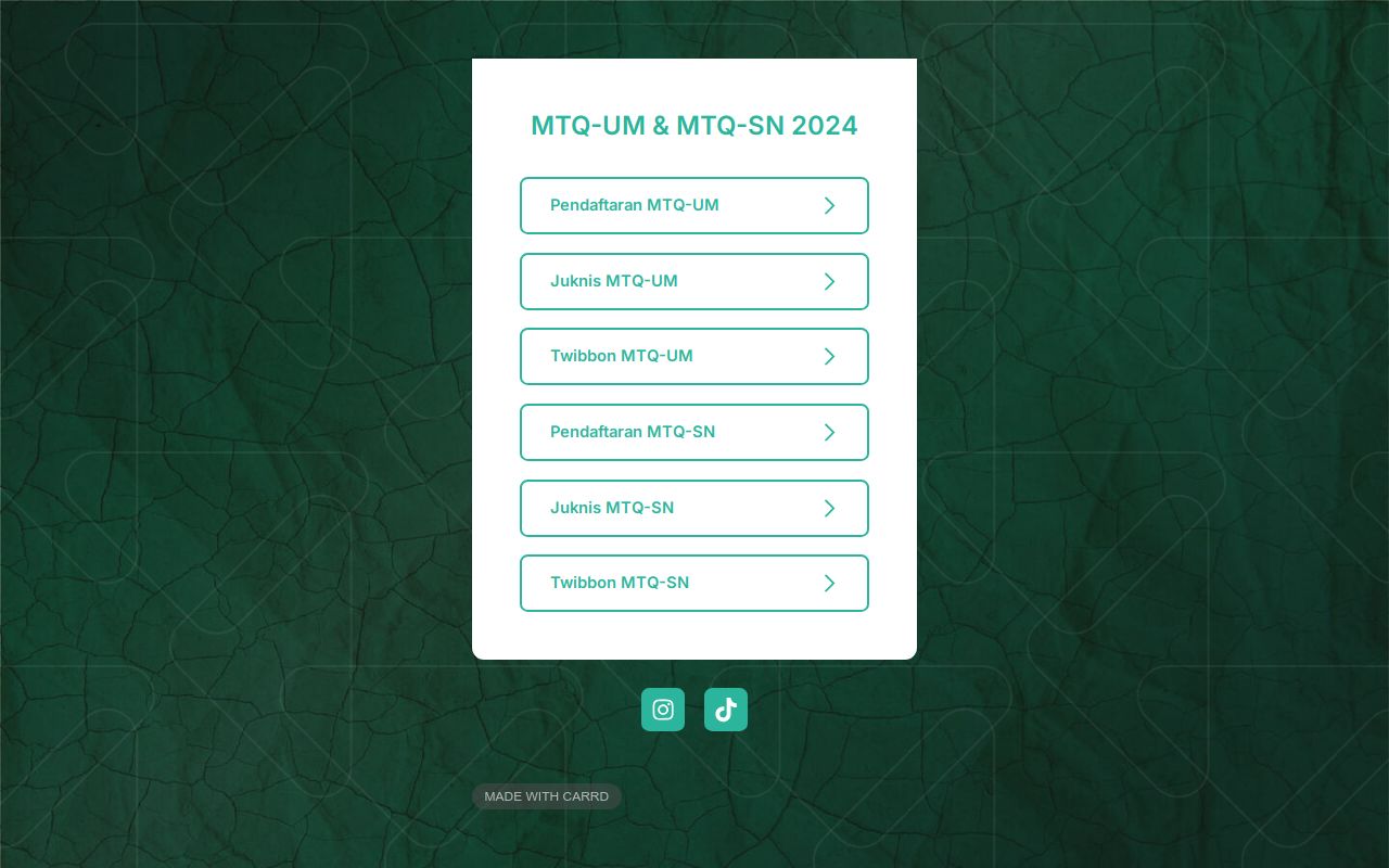 Pendaftaran MTQ-UM & MTQ-SN 2024